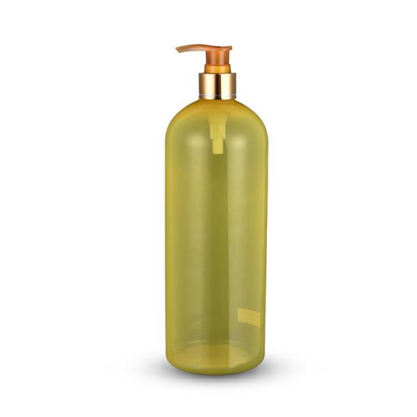 Quality Leakproof 1L Shampoo Bottle Boston Round PET Foaming Bottle With Pump for sale