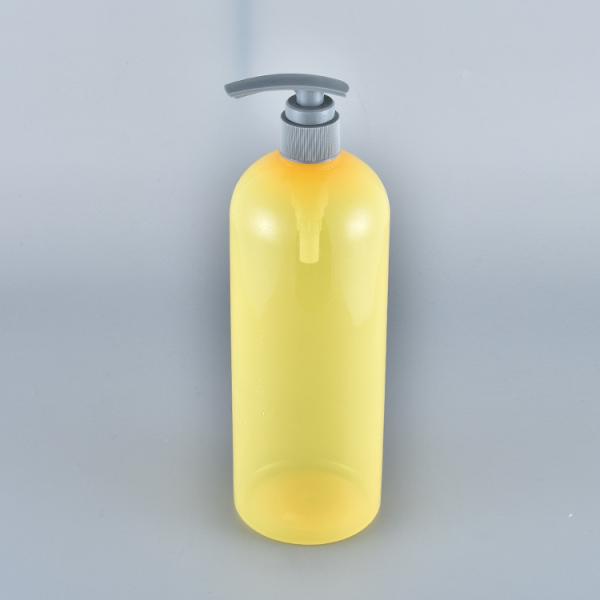 Quality Leakproof 1L Shampoo Bottle Boston Round PET Foaming Bottle With Pump for sale