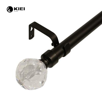 Китай поляк занавеса металла 28mm с акриловыми шпилями формы шарика Extendable от цвета черноты дюйма 28-120 продается