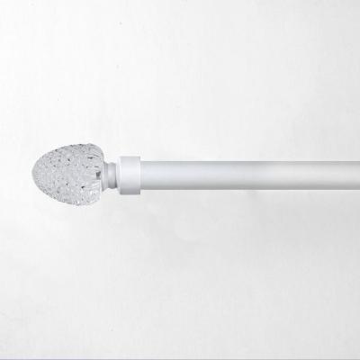 Cina 28MM Matte Stereoscopic Crystal Curtain Finial con la tenda Rod Set in vendita