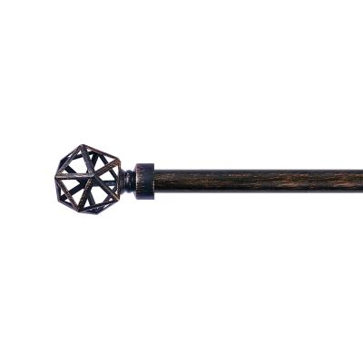 Cina Diametro nero di Rod Set 28mm della tenda del rame 0.4mm di spazzata con il singolo sostegno in vendita