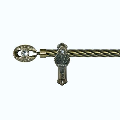 中国 ダイヤモンドとの多色刷りの鉄の管のカーテン・レールの現代Finial様式 販売のため