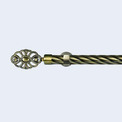 Cina Tenda ovale di alluminio Rod With Single Bracket di Palo del ferro di colore 3m dell'Anti-ottone del Finial in vendita