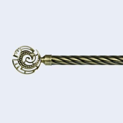 Cina Il Finial 3-Meter di forma dell'Anti-ottone 28mm Taji ha torto la tenda Rod With Double Bracket del tubo in vendita