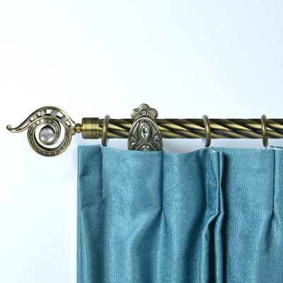 China The Torch Shape Finial Custom Curtain Rod Accessories Thickness 0.5mm Single Bracket 28mm Diameter for sale