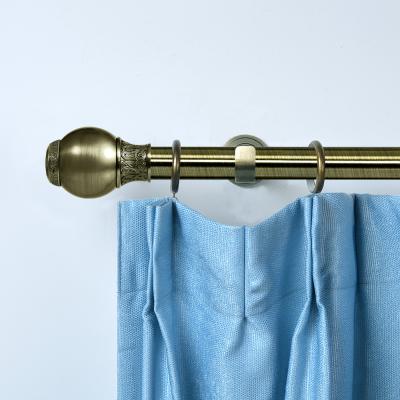 China 25MM Klassiker-Kugelform Finial-Anti-Messingfarbe-6M Curtain Pole With Klammer-Schlafzimmer-Dekor zu verkaufen