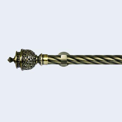Cina Sostegno d'ottone di Rod Set With Accessories Antique della tenda elettrolitica di 25mm 5m doppio per la decorazione interna in vendita