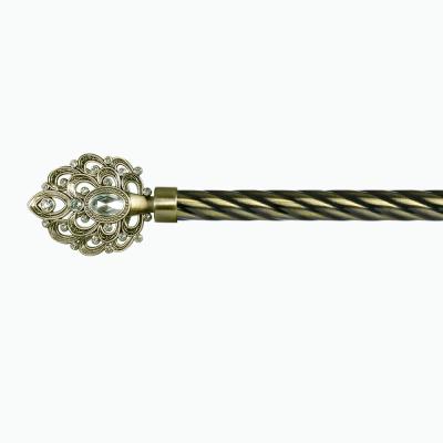 Cina Colore d'ottone degli accessori di Diamond Twisted Pipe Curtain Rods del diametro di 25MM anti in vendita