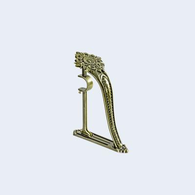 China Flexible Length Pipe Curtain Rods End Finial Hardware Metal Curtain Pole Head for sale