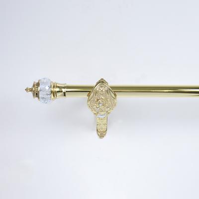 Китай Алюминиевый золотой железный занавес штанга 25mm покрыл стеклянный шпиль с двойным кронштейном продается