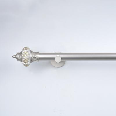 China Custom Curtain Pole Accessories 28mm Extendable Window Curtain Rod Set for sale