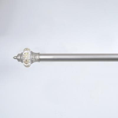 China Custom Curtain Pole Accessories 28mm Extendable Window Curtain Rod Set for sale