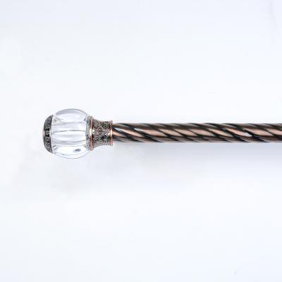 China Engraved Pattern Pipe Curtain Rods Aluminum Alloy Curtain Holder For Window Decoration for sale