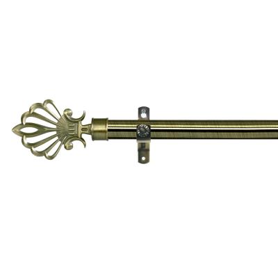 China Brons Duidelijk Gordijn Rod With Aluminum Finial For Binnendecortation Te koop