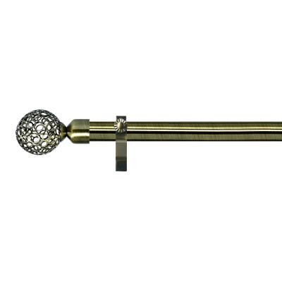 China Ijzer 6 Meters Gordijnrod with de 25 HEREN Finial voor Binnenlandse Gordijndecoratie Te koop