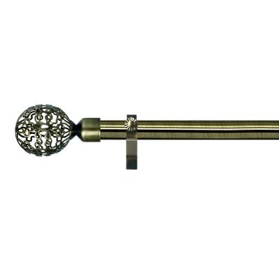 China Holle Ijzer Finial van anti-messings het Duidelijke Rod Curtain Rods Set With Te koop