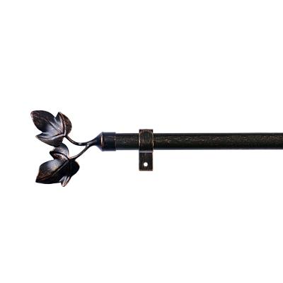 Cina Grandi due Finials di Palo della tenda di forma di foglia di acero con la decorazione dell'interno degli anelli in vendita