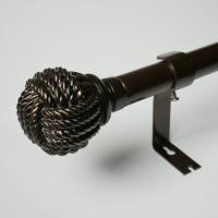 China 19mm 22mm Single Bracket Adjustable Pipe Curtain Rods for sale