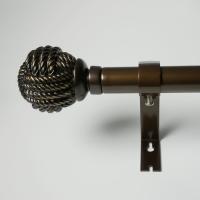 China 19mm 22mm Single Bracket Adjustable Pipe Curtain Rods for sale