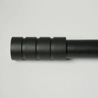 China Black Single Type 28mm Square Bay Window Curtain Pole for sale
