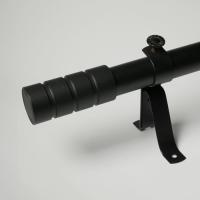 China Black Single Type 28mm Square Bay Window Curtain Pole for sale