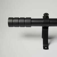 China Black Single Type 28mm Square Bay Window Curtain Pole for sale