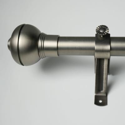 中国 65 x 15 x 15 cmの鉄の無光沢の黒い管のカーテン・レール 販売のため