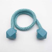 China Navy Blue Polyester Thread Magnet Box Curtain Strap for sale