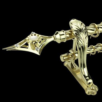 Cina Stile semplice dei Finials della testa di Diamond Shaped Pointed Curtain Rod in vendita