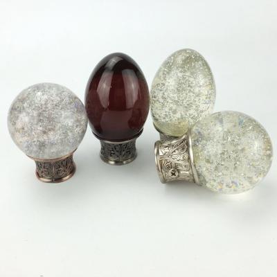 中国 楕円形の卵水晶ヘッド家族の二重管のカーテン・レール 販売のため