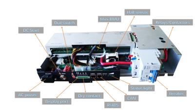 China 60S 100A Master Slave BMS lithium battery management system 192V BMS for lifepo4 battery pack for sale