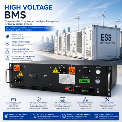China GCE High Voltage BMS 30S–256S Active Balance Battery Management System, 100A 200A 300A Master Slave LiFePO4 HV BMS for Battery Energy Storage System (BESS), ESS, UPS, Solar Storage, Microgrid & for sale