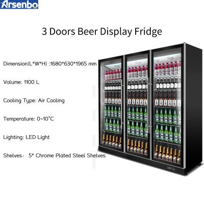 Cina Frigorifero verticale dell'esposizione 220V-240V, refrigeratore di vetro dritto multicolore della porta del LED in vendita