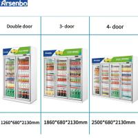 China 320W Glass Front Commercial Beverage Refrigerator Microcomputer Classic Type for sale