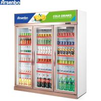 China 320W Glass Front Commercial Beverage Refrigerator Microcomputer Classic Type for sale