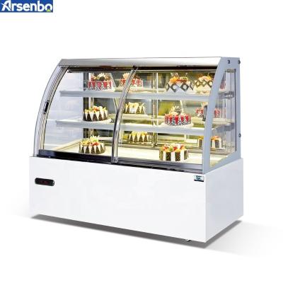 Cina Piccolo contatore pratico dell'esposizione del dolce 50HZ, vetrina di vetro verticale del dolce del refrigeratore in vendita