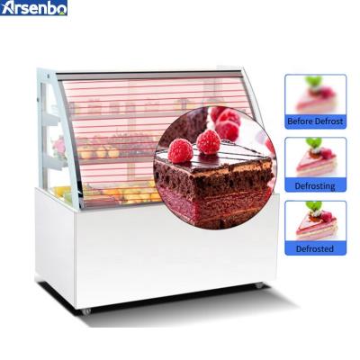 Cina Piccolo contatore pratico dell'esposizione del dolce 50HZ, vetrina di vetro verticale del dolce del refrigeratore in vendita