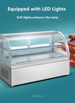 Cina Materiale di vetro pratico della pasticceria del piano d'appoggio del dolce del refrigeratore anticorrosivo dell'esposizione in vendita