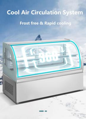 Cina Materiale di vetro pratico della pasticceria del piano d'appoggio del dolce del refrigeratore anticorrosivo dell'esposizione in vendita