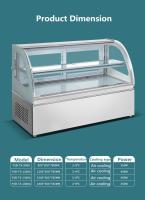 China Anticorrosive Pastry Table Top Cake Display Chiller Practical Glass Material for sale