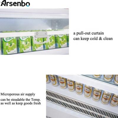 Cina Materiale temporaneo di acciaio inossidabile del refrigeratore aperto di Multideck del supermercato doppio in vendita