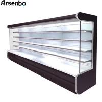 China Durable Vertical Open Chiller Display , 220V Multideck Refrigerated Display Cabinets for sale