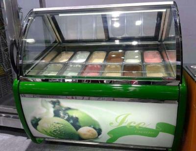 Cina esposizione della gelatiera di 50Hz 220V, congelatore multiuso della vetrina di Gelato in vendita