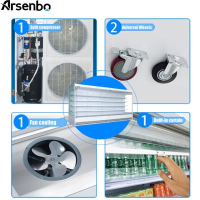 Cina Microcomputer più freddo aperto anticorrosivo di Multideck temporaneo per il supermercato in vendita