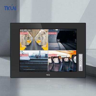 China TKUN 15 Inch Front Panel Buttons  Industrial Monitor Security Display Embedded InstallationTerminal Equipment V150-HD for sale