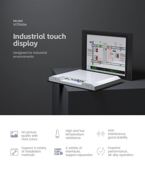 Quality 17 Inch Embedded Industrial HD Resistance Touch Screen Anti-Electromagnetic for sale