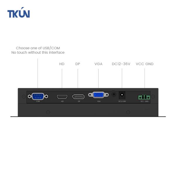 Quality 6.4-inch Industrial-grade Touch Screen Display Flush Mounted Metal Structure for sale
