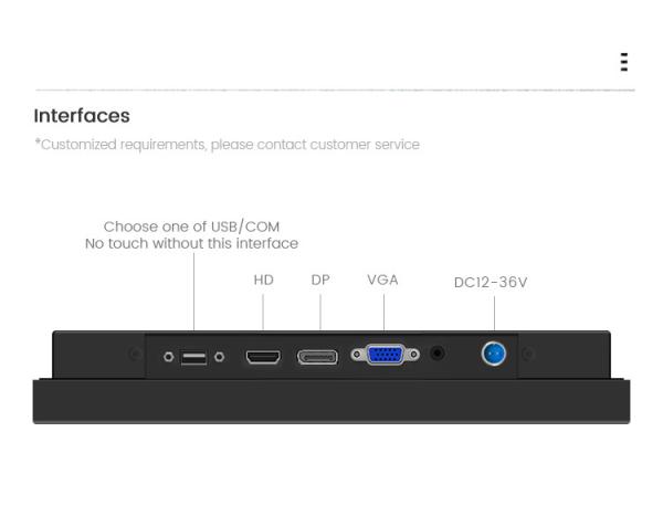 Quality 12.1/12 Inch Touch Display CNC Automation Equipment Industrial Embedded Anti for sale