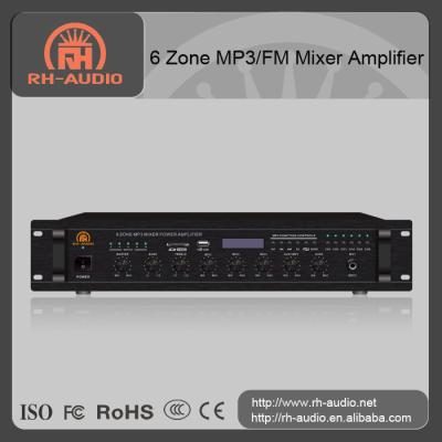 China RH-AUDIO 6 Zone MP3 Mixer Amplifier for Background Music System in Multizone for sale