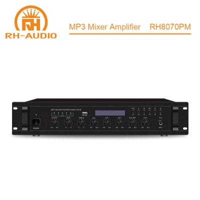 China RH-AUDIO Mixer Power Amplifier Audio System for Restaurant with MP3/USB Port for sale